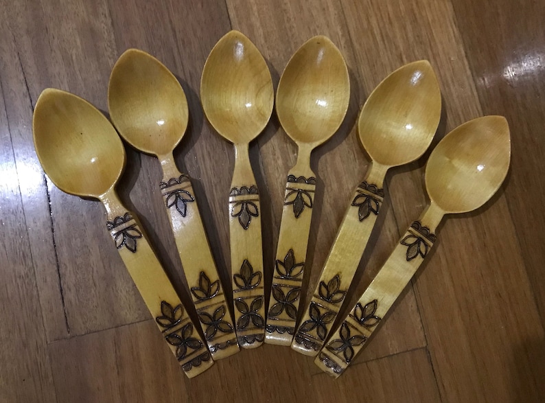 Traditional Russian Folk Wooden Spoons - Etsy Australia
