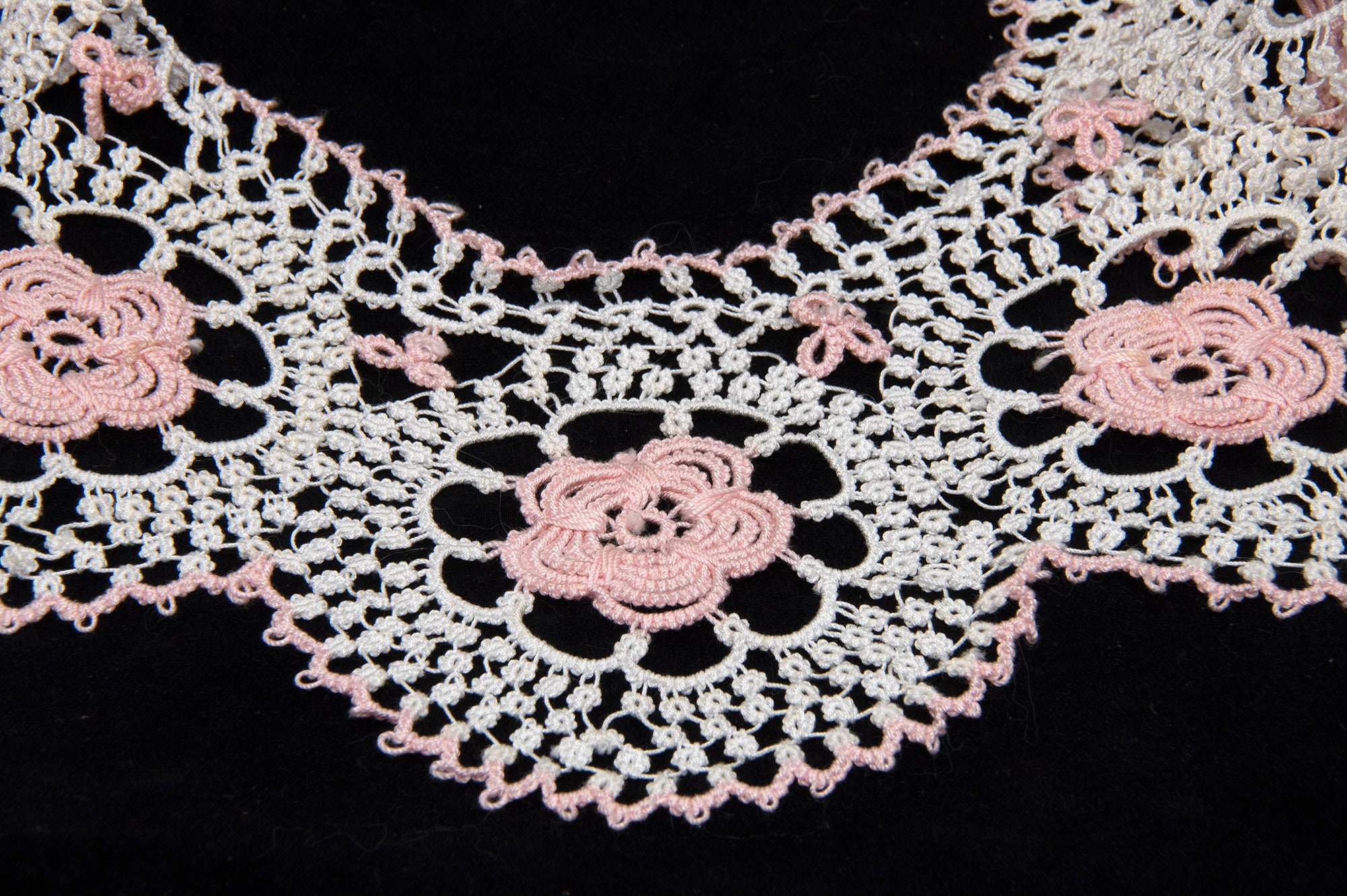 Vintage Handmade Tatted Lace Collar - Etsy