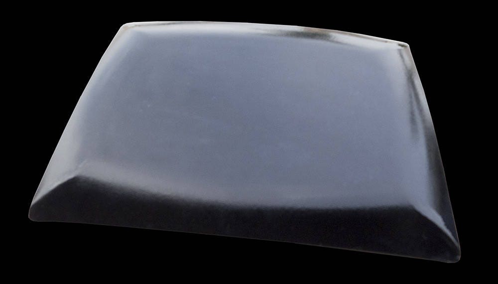 Black & Gold Iridescent Rectangular Plate, Cat Eats Bird Design - Etsy