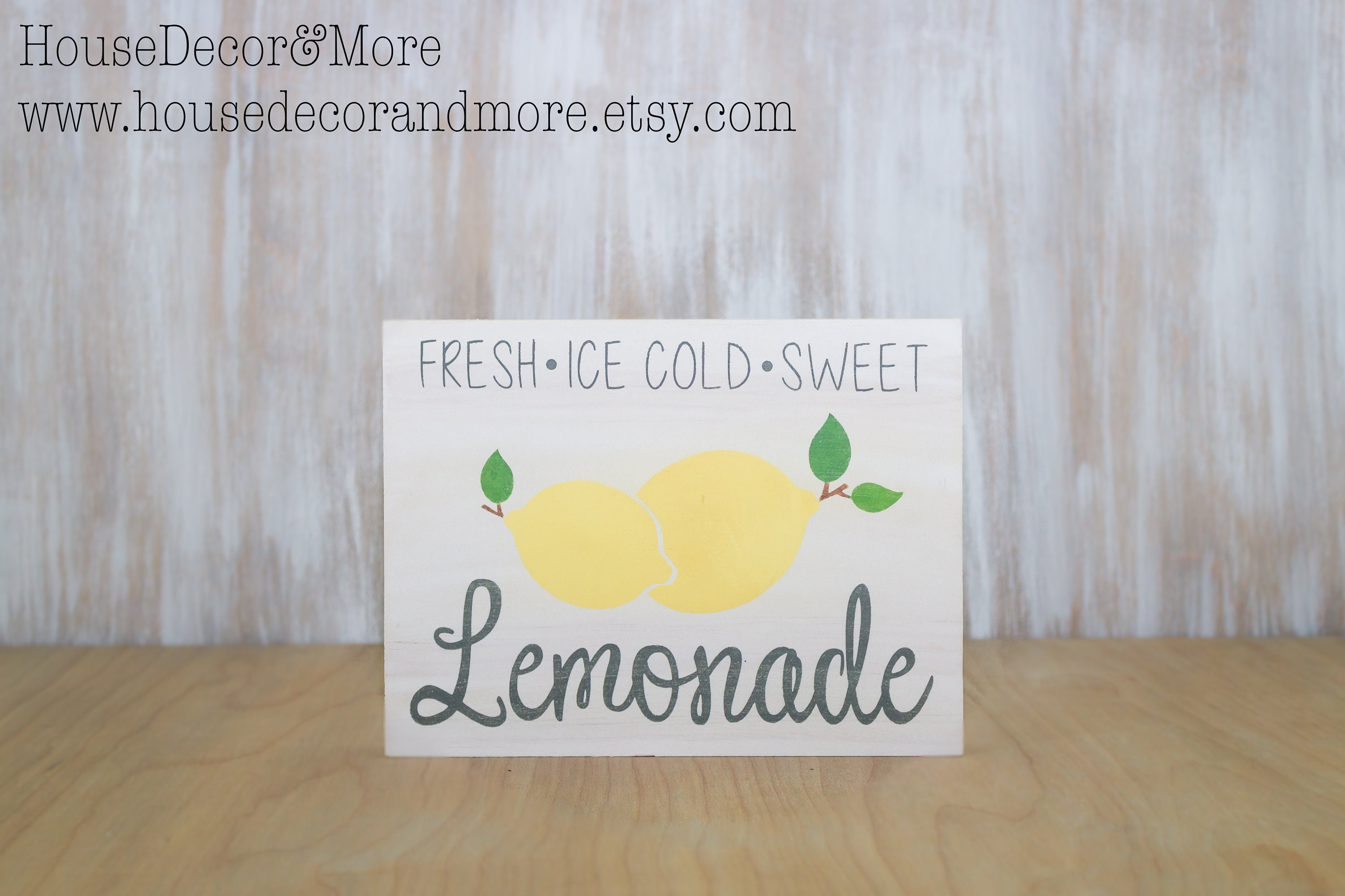 Farmhouse Lemon Sign Fresh Lemonade Sign Small Lemonade Etsy