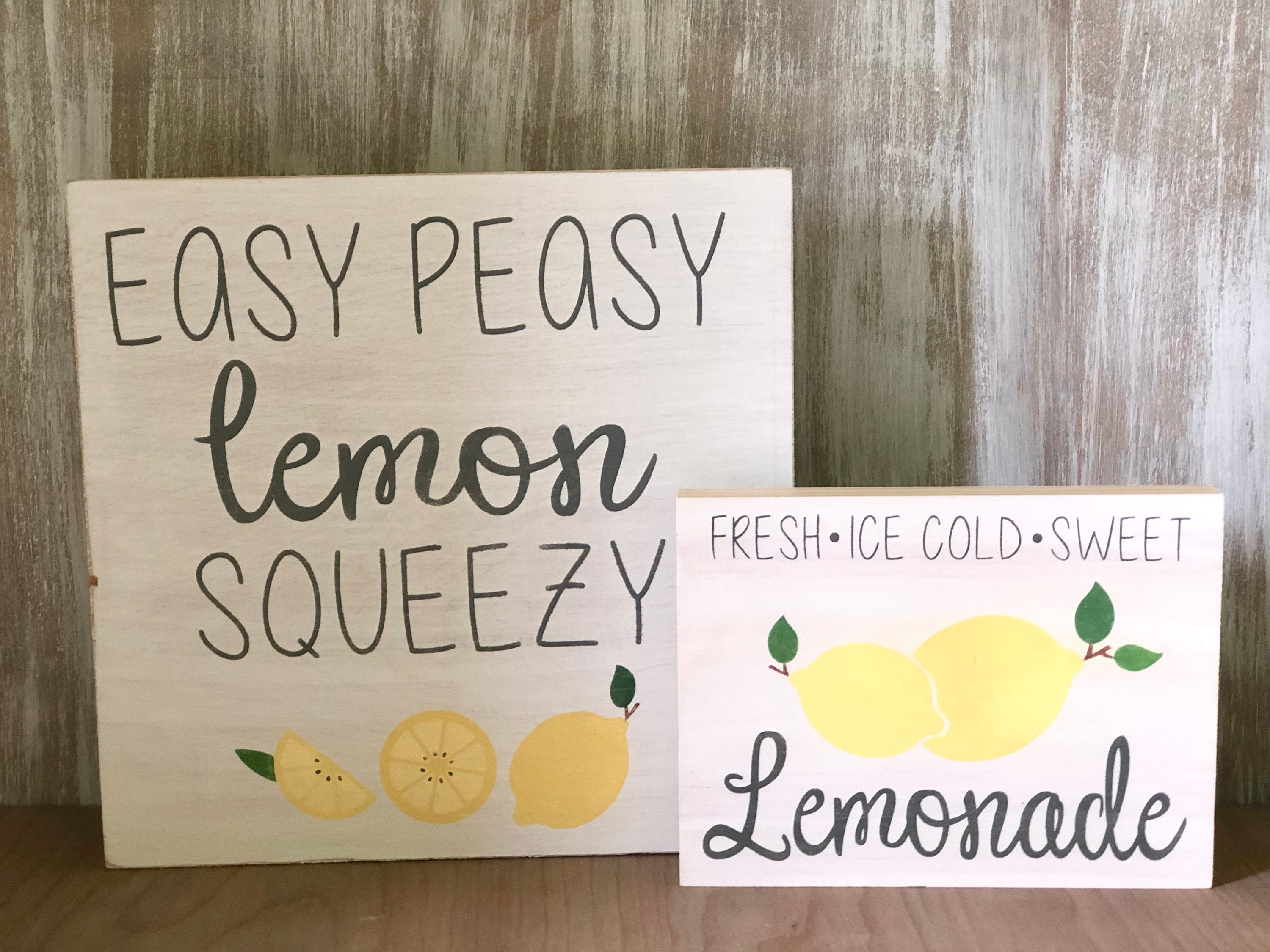 Farmhouse Lemon Sign Fresh Lemonade Sign Small Lemonade Etsy