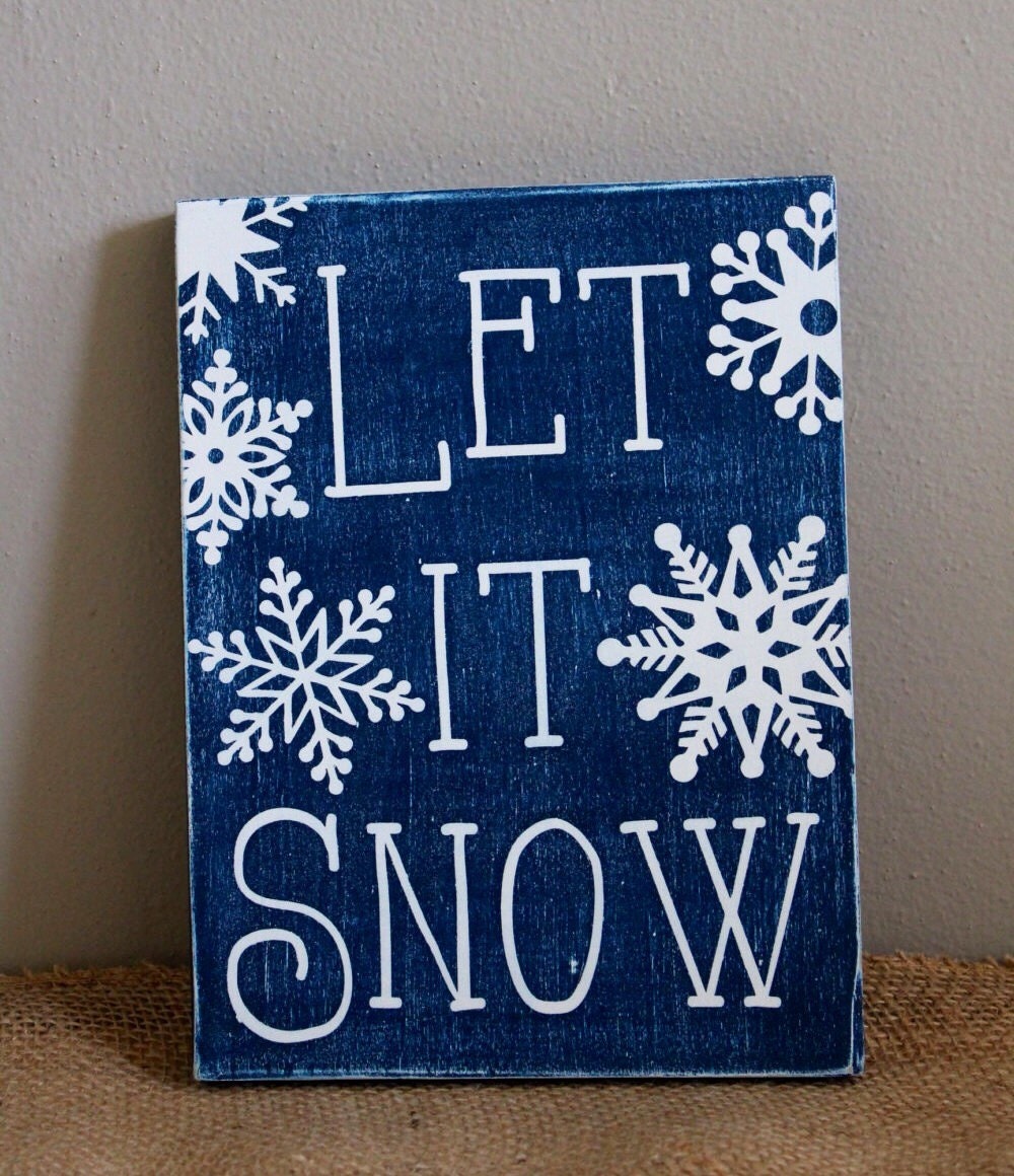 Wooden Let it Snow Sign/Wooden Winter Sign/Christmas | Etsy