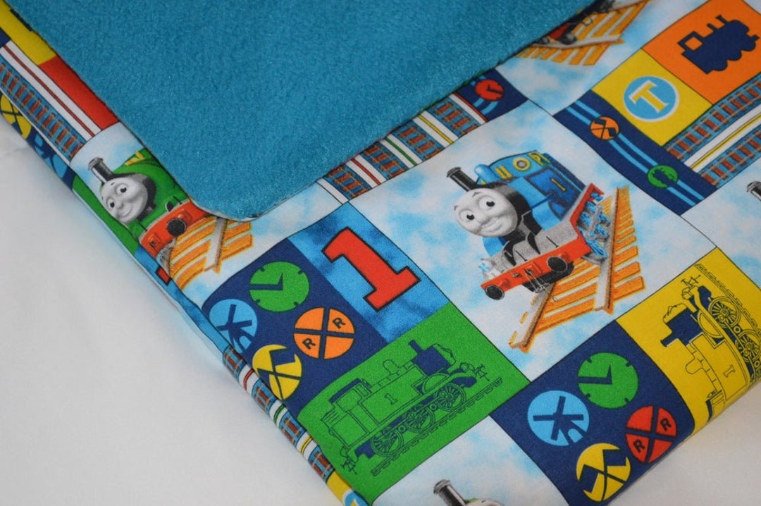 Thomas Tank Engine Baby Blanket, Toddler Blanket, Handmade Blanket ...