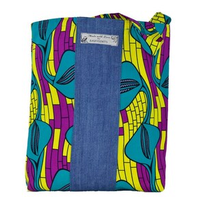 African Print Tote Bag, Summer Tote Bag, Wax Fabric Tote Bag, Women's ...