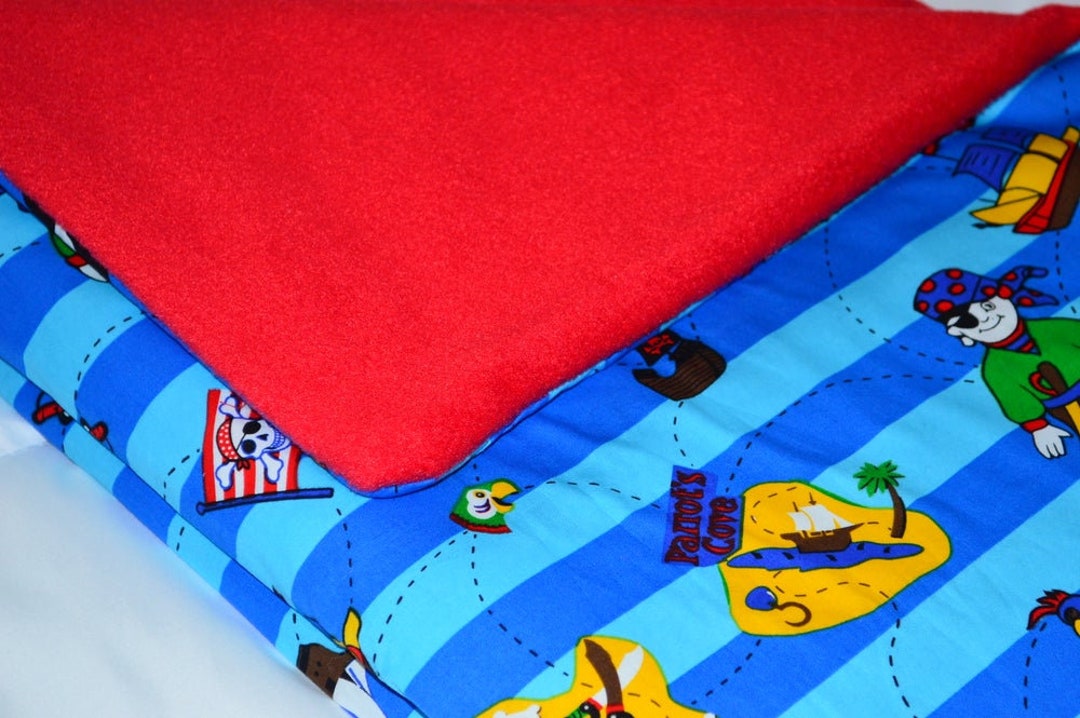 Pirates Treasure Island Blanket, Cotton Baby Blanket, Baby Gift ...