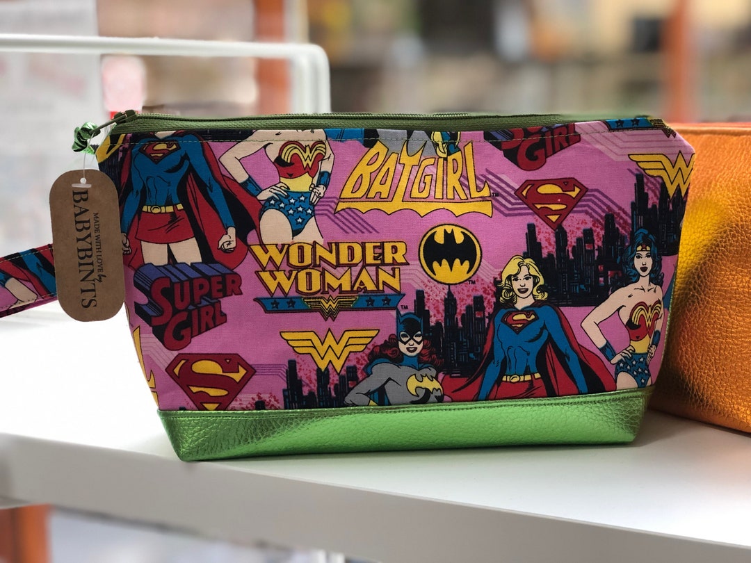 Wonder Woman Bag, Superhero Clutch Bag, Handmade Cosmetic Bag ...
