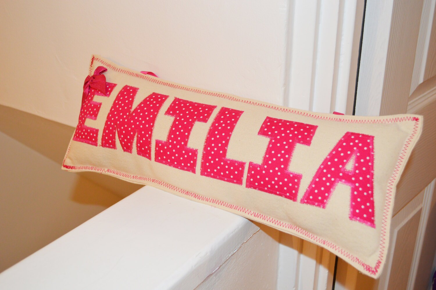 Kids Name Pillow, Children's Personalised Pillow, Log Pillow, Name ...