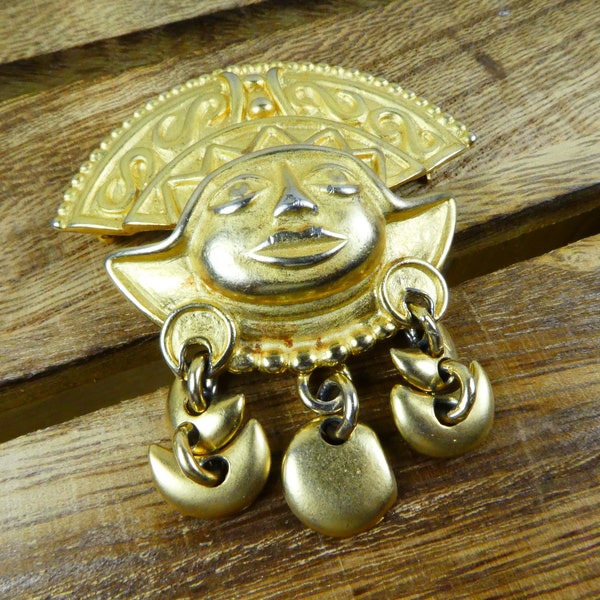 Aztec Brooch - Etsy UK