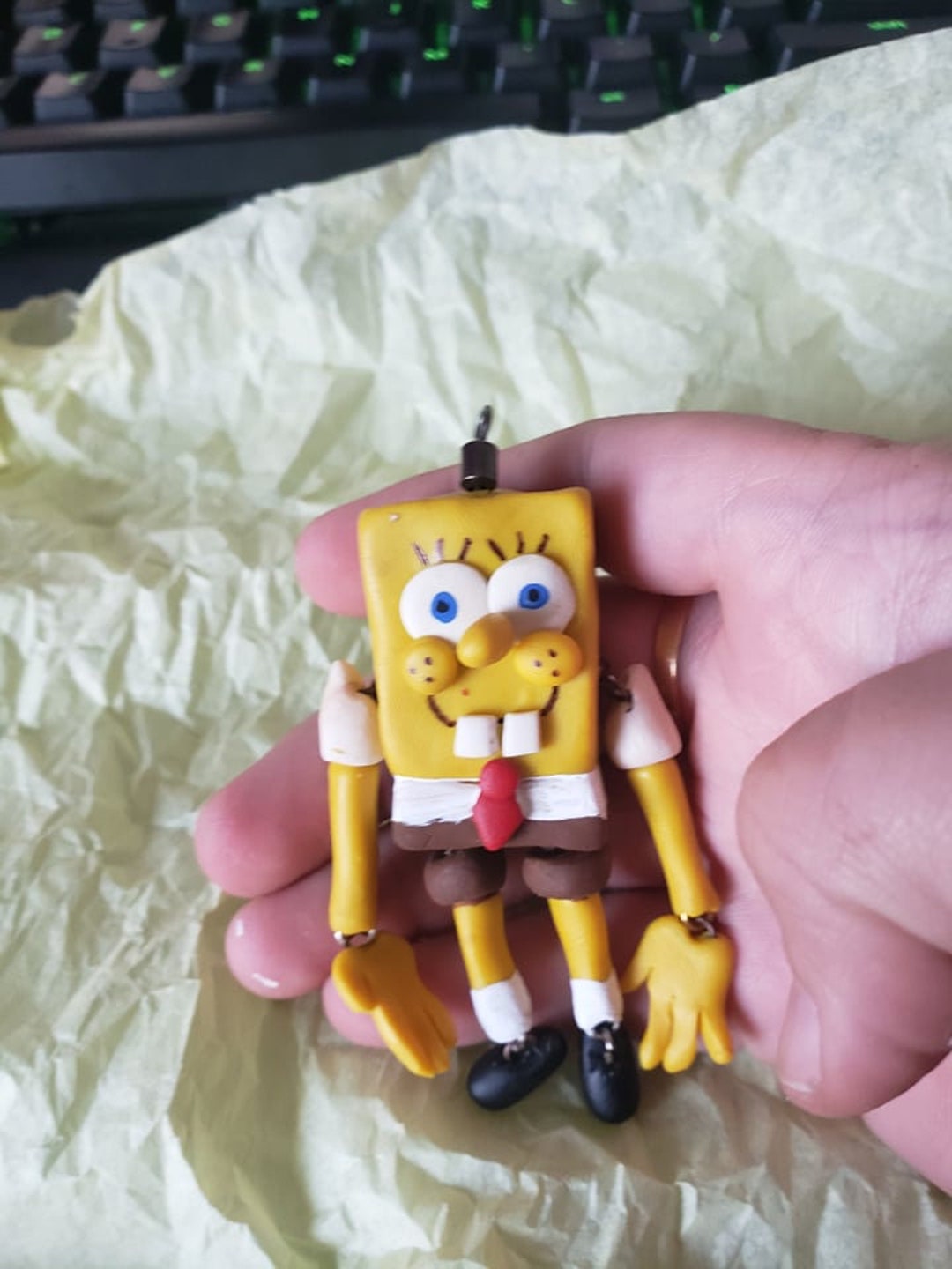 Spongebob Character Dangle Keychain - Etsy