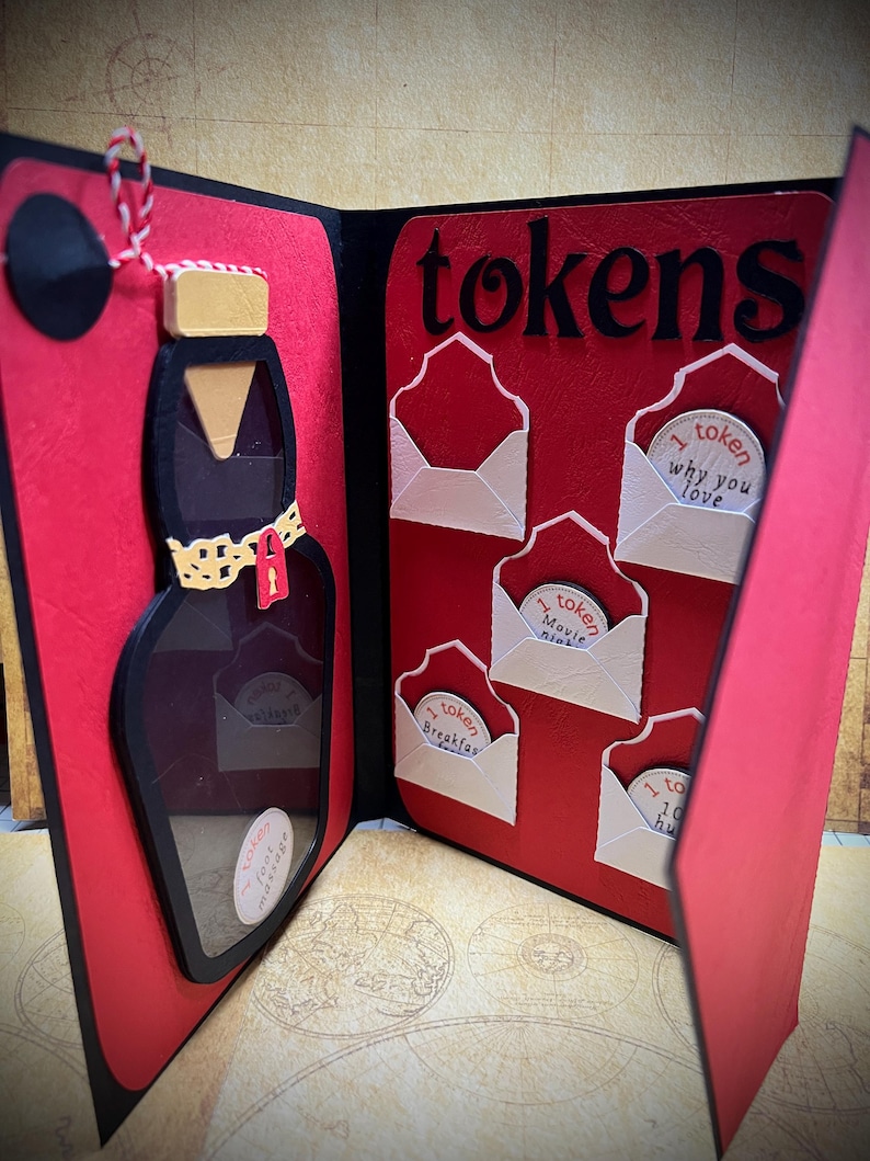 Love Tokens Game SVG File: DIY Papercraft, Romantic Gift (digital ...