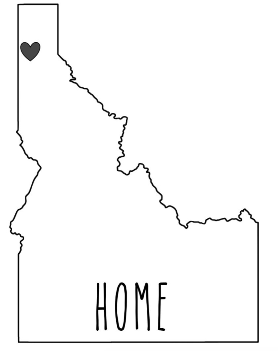 Idahome SVG File Download, Coeur D Alene, Idaho State SVG - Etsy