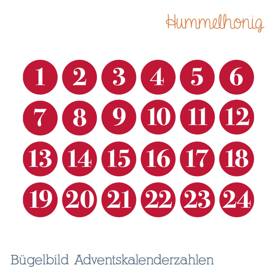 Ironing Picture Advent Calendar Numbers Advent Calendar - Etsy