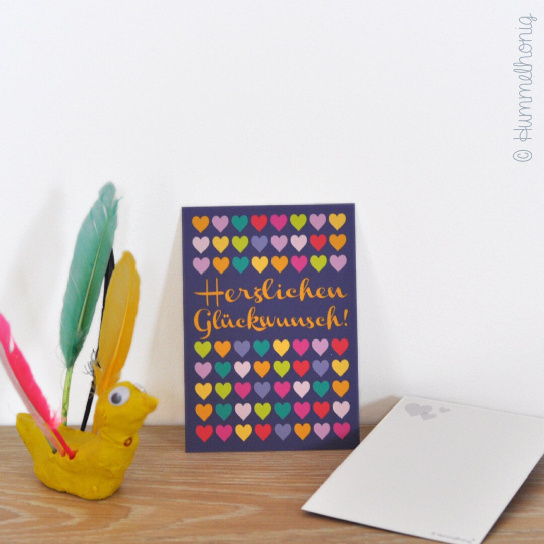 Postkarte Herzlichen Glückwunsch, Karte, Geburtstag, Grußkarte ...