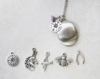 Boho Jewelry Locket Necklace Wish Bracelets by LeoandLovey on Etsy