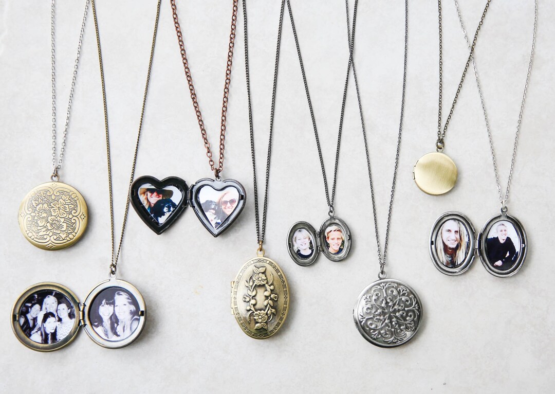 Locket With Photo, Personalized Pendant Keepsake With Custom Print ...