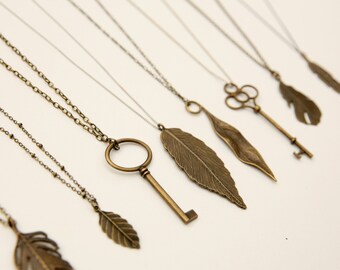 Long Key Necklace - Etsy