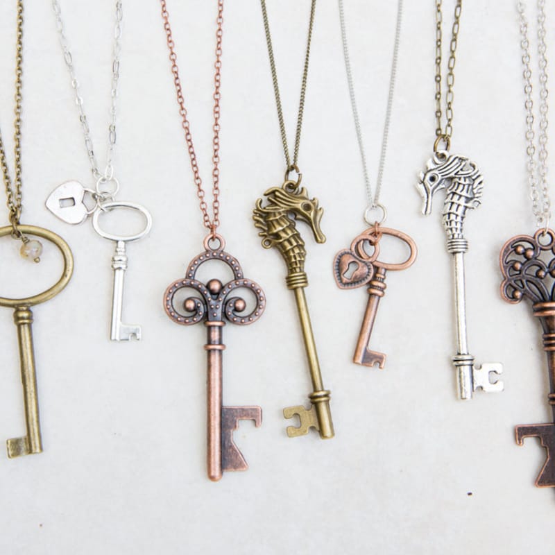 Key Necklace - Etsy