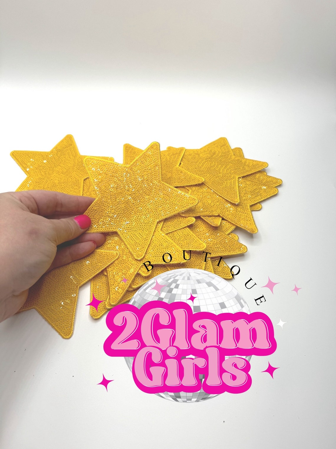 5 Inch Mustard Yellow Star Sequin Hat Patch - Etsy