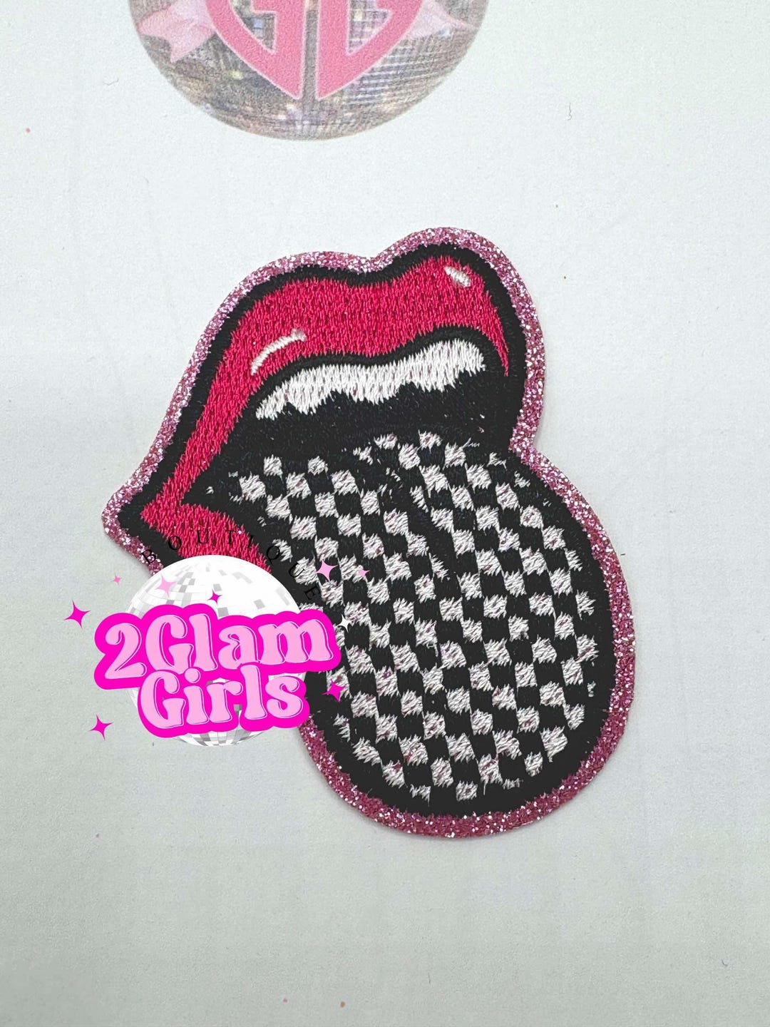 Trucker Hat Patch Checker Rockstar Tongue - Etsy
