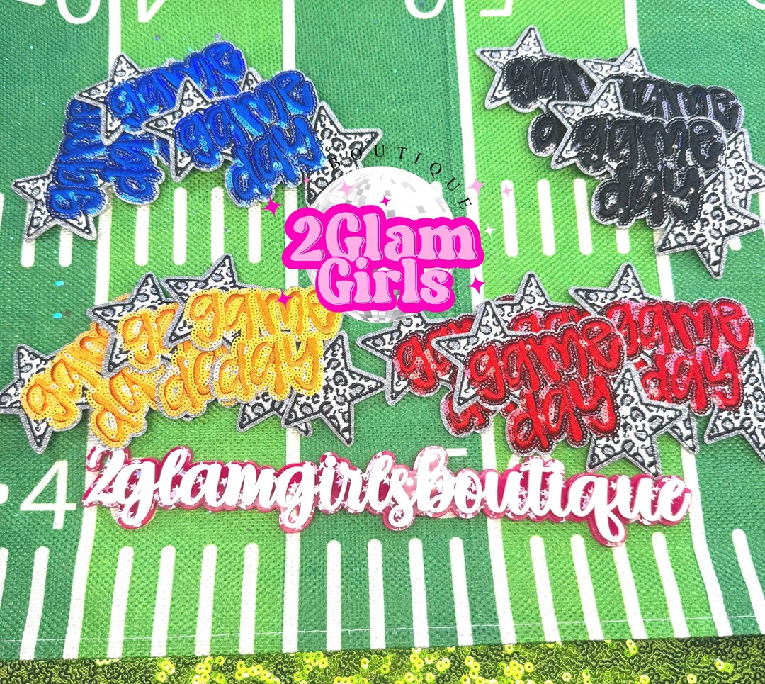 Game Day Patches ~ Game Day ~ Leopard Print ~ Glitter Patch - Etsy