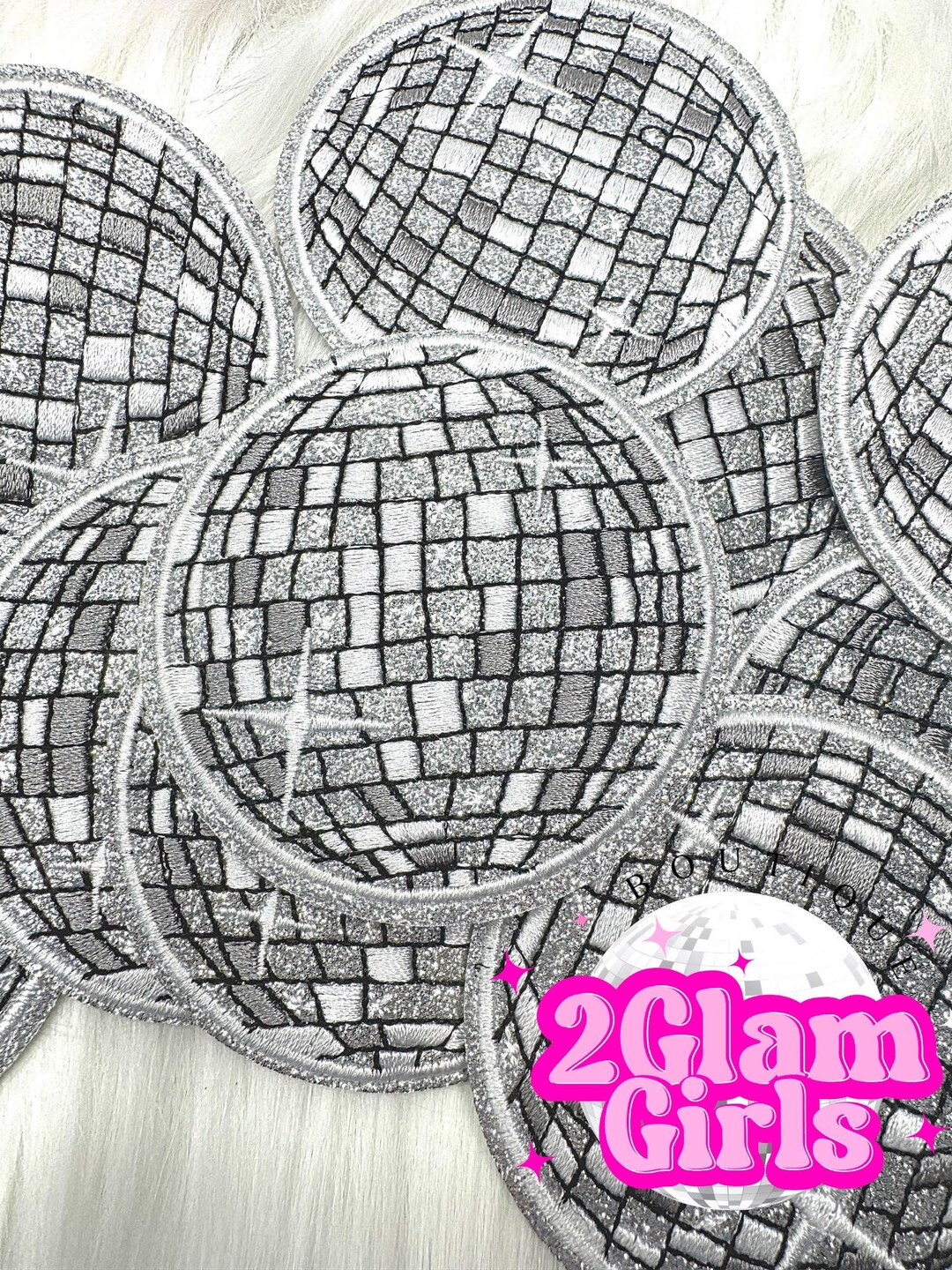 Trucker Hat Patch Disco Ball Iron on Patch Disco Patch - Etsy