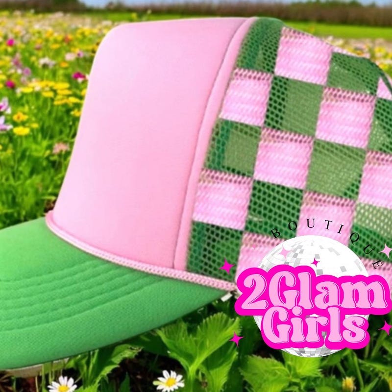 Checkered Hat - Etsy