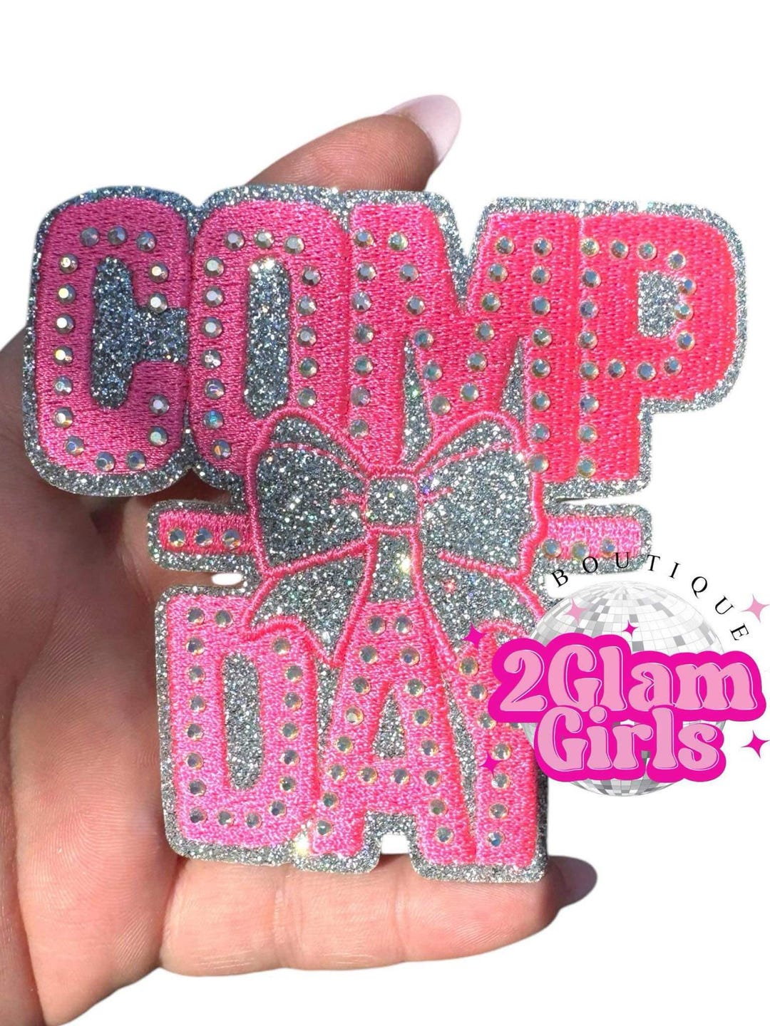 Comp Day Trucker Hat Patch Bling Hat Patch Hot Pink Iron on Patch - Etsy
