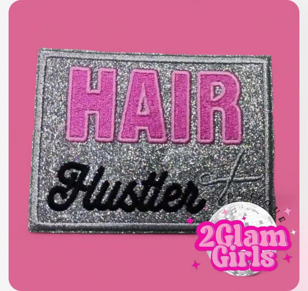 Trucker Hat Patch Hair Hustler Hair Patchglitter Iron on Patch - Etsy