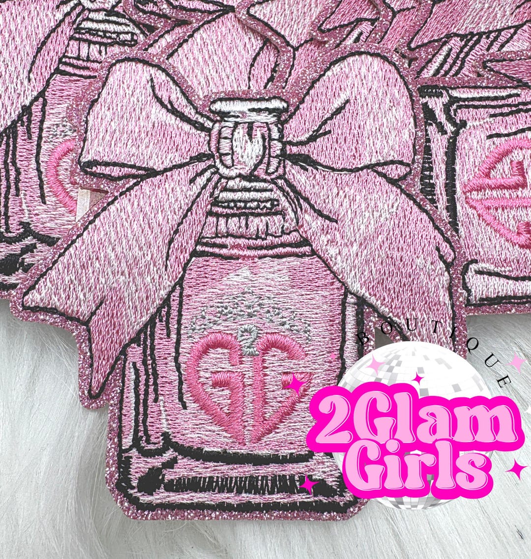 Trucker Hat Patch Glam Girl Perfume Bottle Iron on Patch Perfume Patch ...