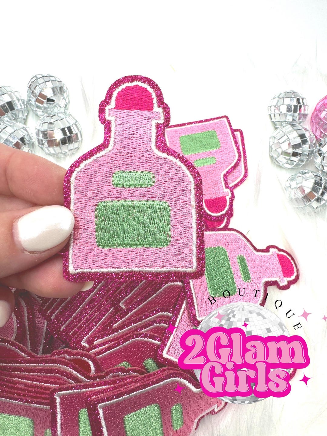 Trucker Hat Patch Glitter Tequila Bottle - Etsy