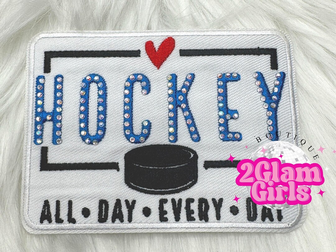 Trucker Hat Patch Hockey Patch Bling Hockey Patch Iron on Patch - Etsy