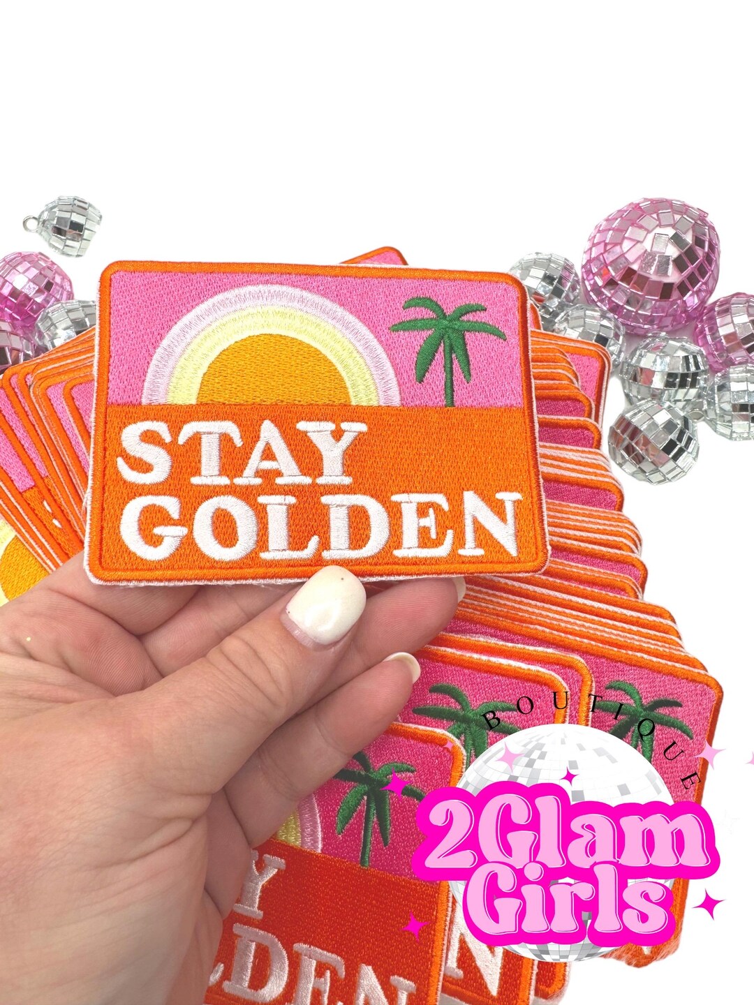 Trucker Hat Patch Stay Golden - Etsy