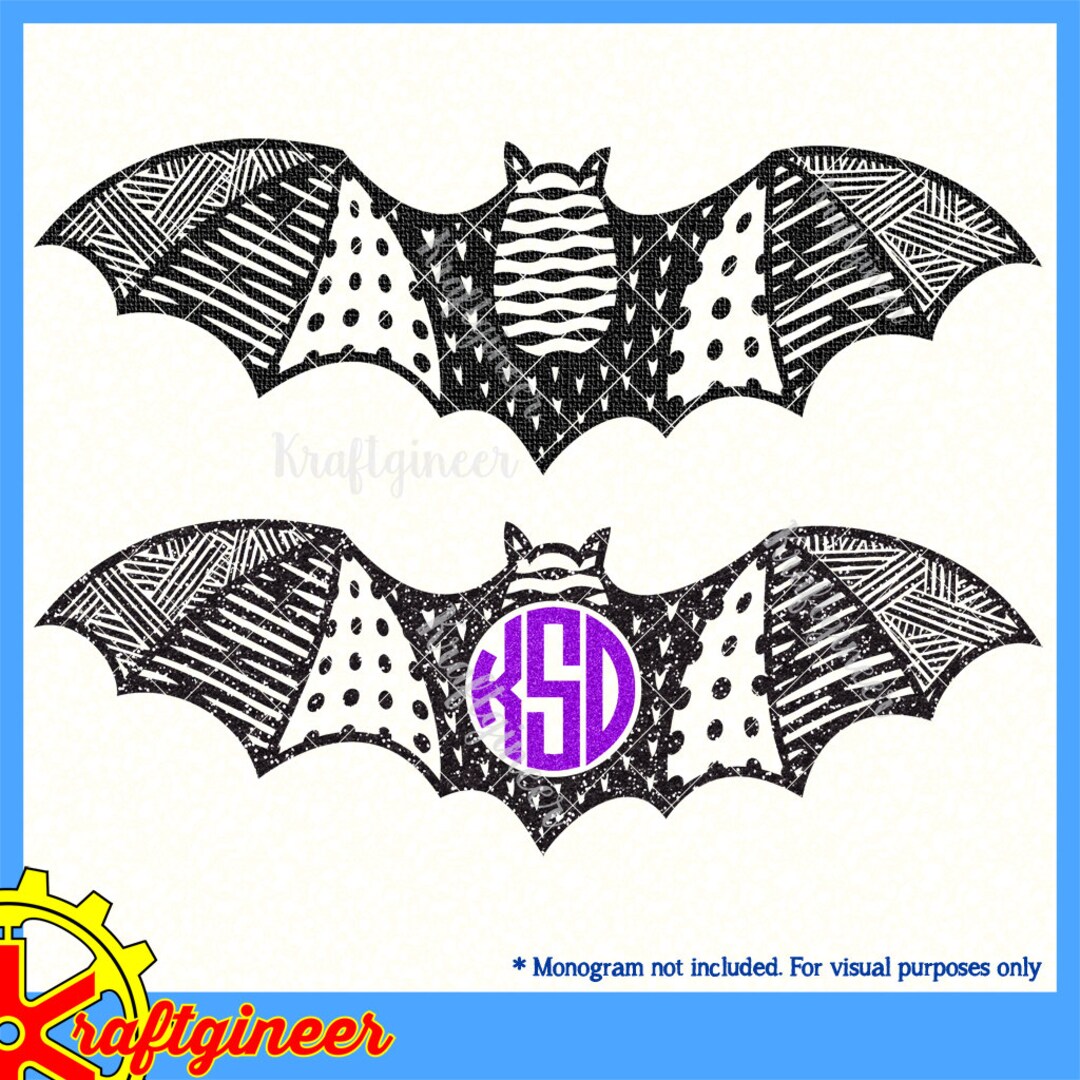 Halloween Svg Bat Svg Monogram Svg Halloween Monogram Svg - Etsy
