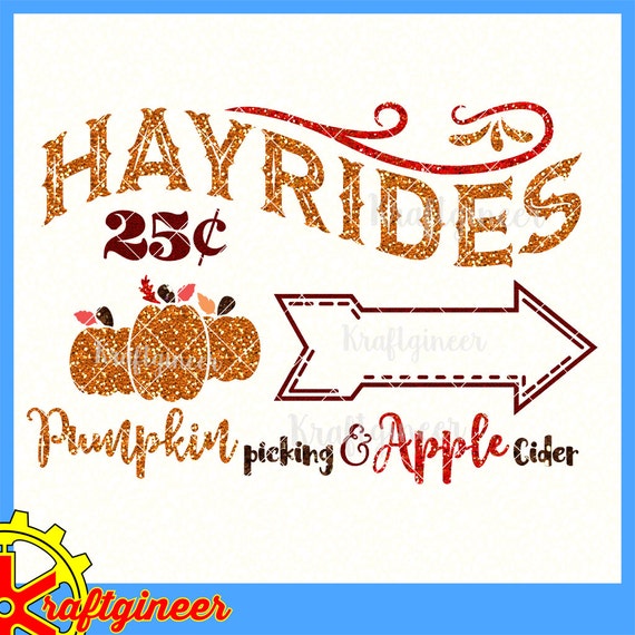 Hayride Sign Pumpkin Picking and Apple Cider Pumpkin Patch | Etsy