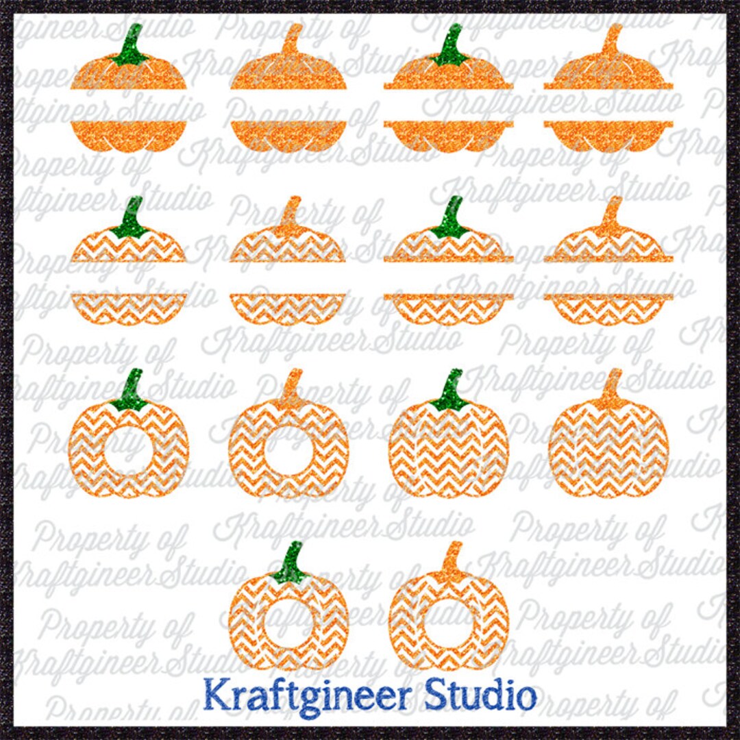 Chevron Pumpkins Collection Patterns Monogram Frame Pumpkin - Etsy