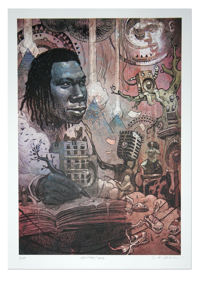 Krs-one A3 Lithograph Art Print - Etsy