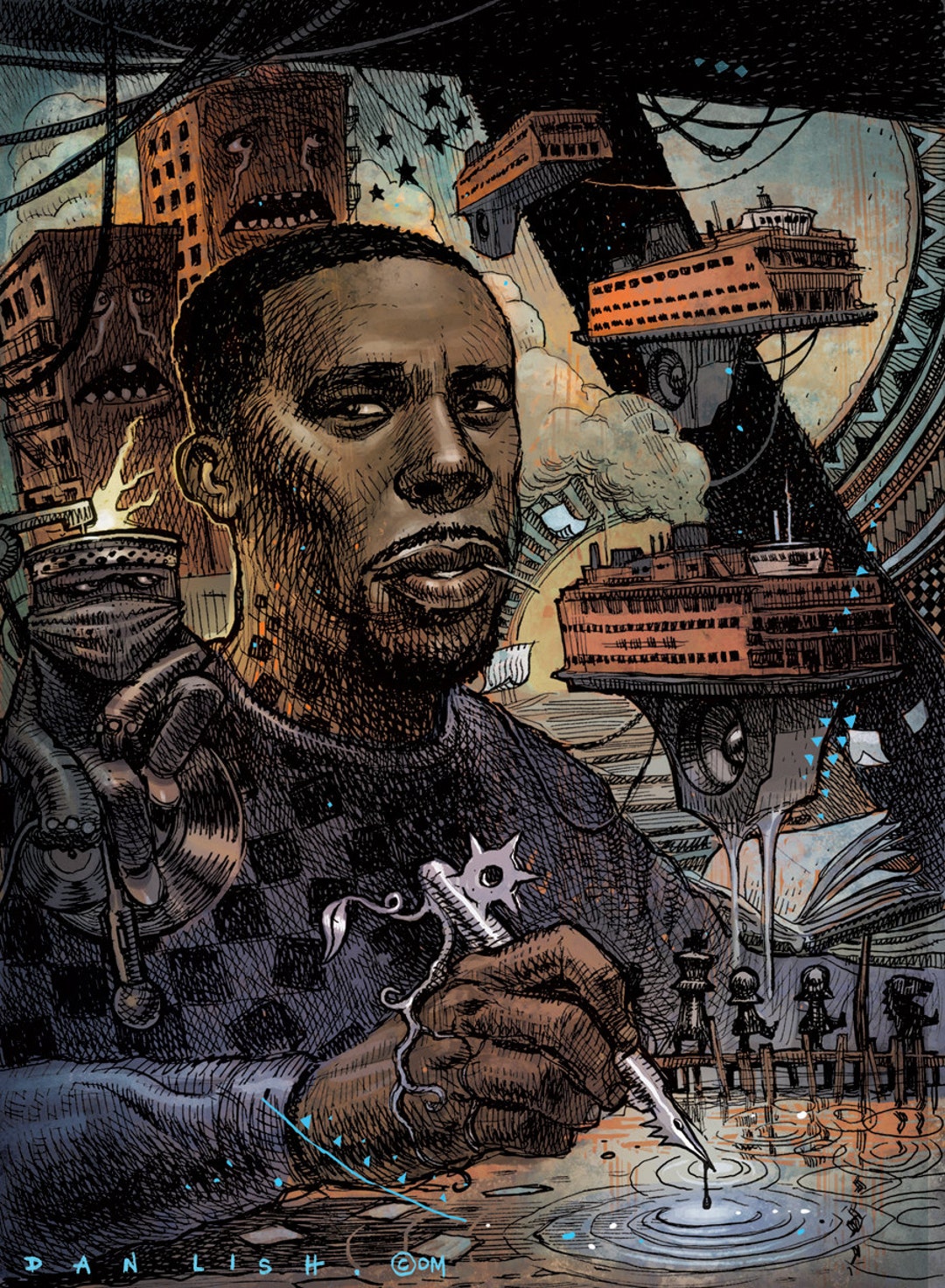 GZA A3 Lithograph Print Dan Lish Ego Strip Hip Hop Series - Etsy