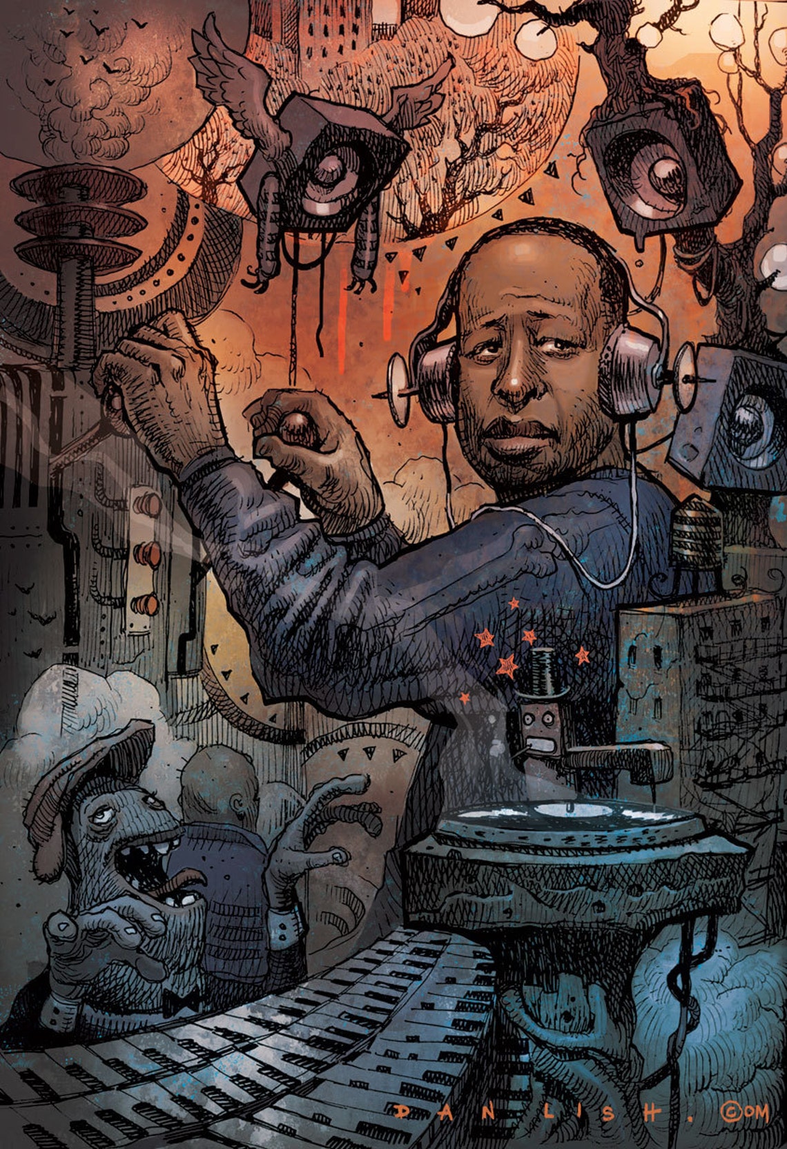 DJ Premier A3 Lithograph Print Dan Lish Ego Strip Hip Hop Series - Etsy