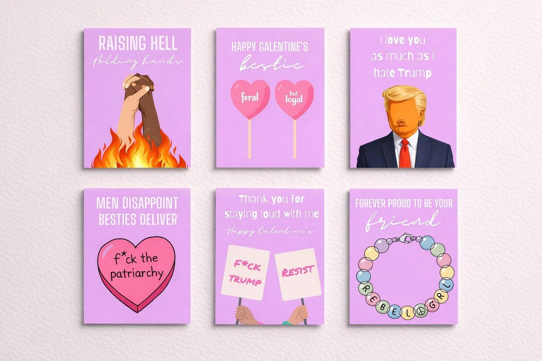Feminist Galentine's Day Cards | Besties With Standards (digital ...