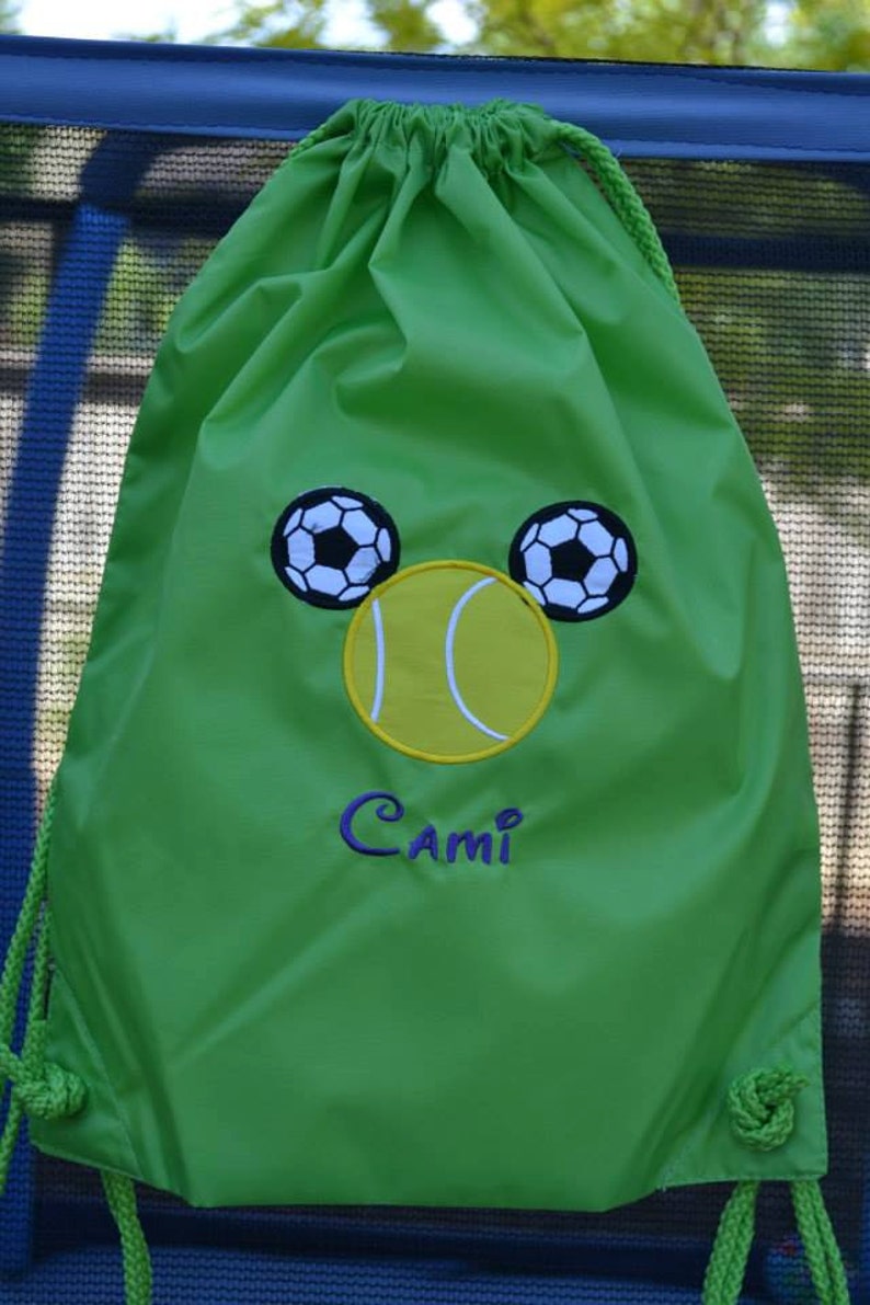 Draw String Backpack With Mickey Mouse Head Made From Balls - Etsy