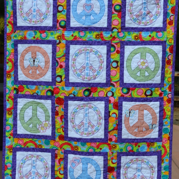 Peace Sign Quilt - Etsy