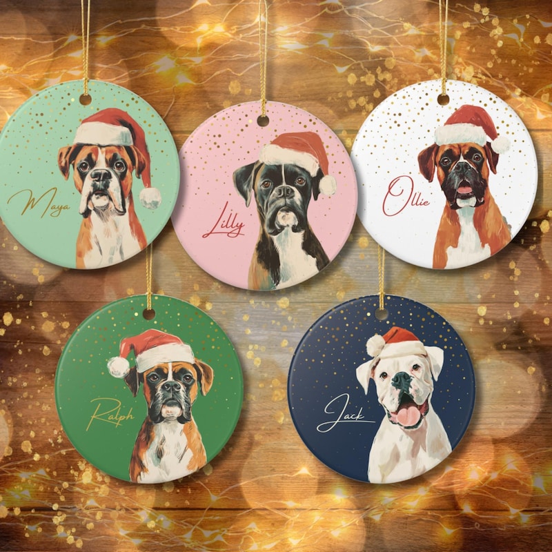 Red Boxer Ornaments - Etsy