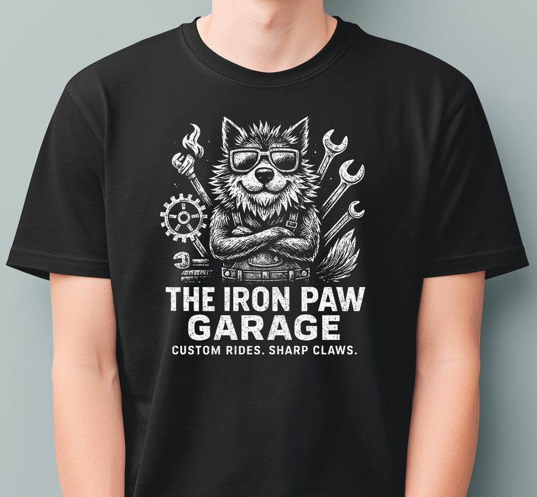 Wolf Mechanic T-shirt – Iron Paw Garage, Car Guy Gift - Etsy