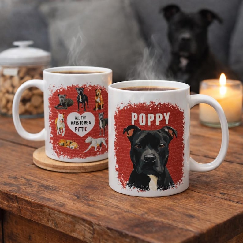Personalized Pitbull Mug | Custom Dog Name Coffee Cup | Pit Bull Lover ...