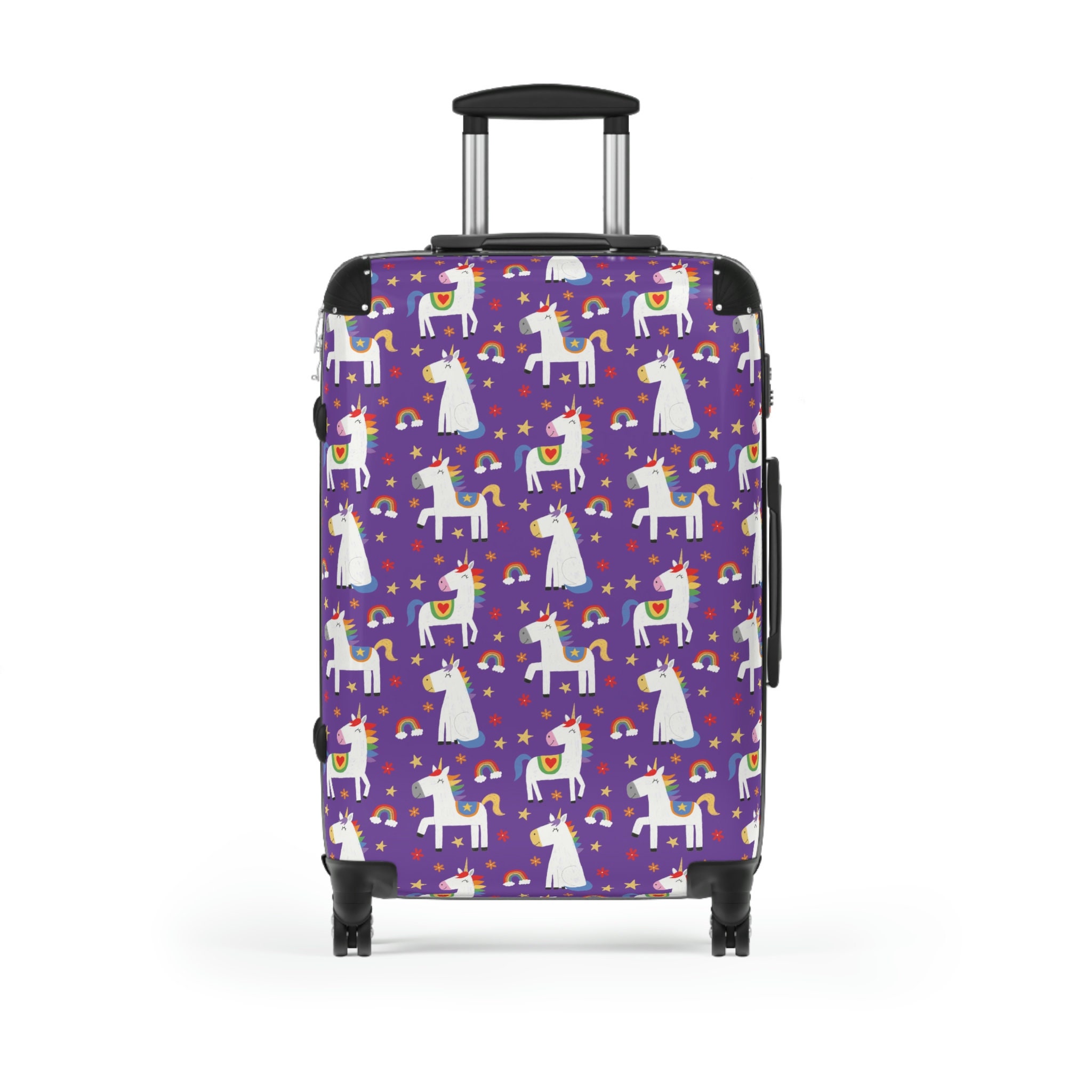 Unicorn Kids Suitcase Rainbow Carry On Roller Bag Fun Unicorn Child ...