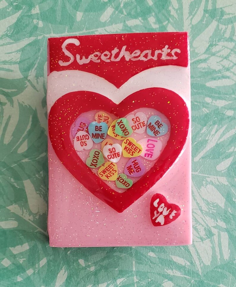 Valentine Conversation Hearts Candy Box Brooch - Etsy