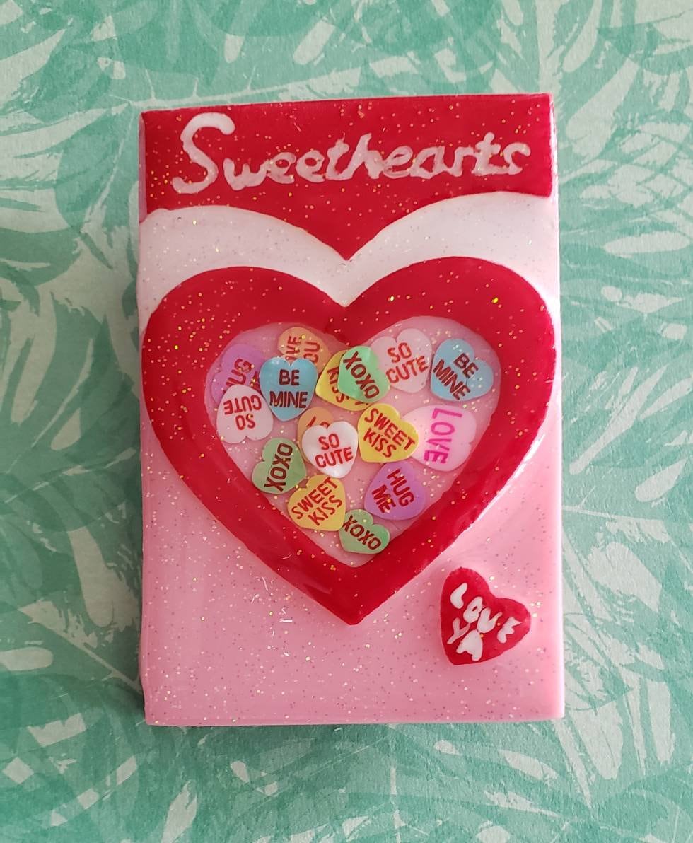 Valentine Conversation Hearts Candy Box Brooch - Etsy