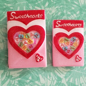 Valentine Conversation Hearts Candy Box Brooch - Etsy