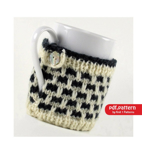 4 Slip Stitch Mug Cosies Downloadable Knitting Pattern - Etsy