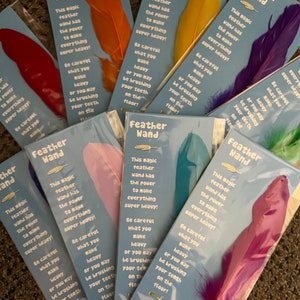 Feather Wand Blue Dog Bluey Pre-made Birthday Favors - Etsy